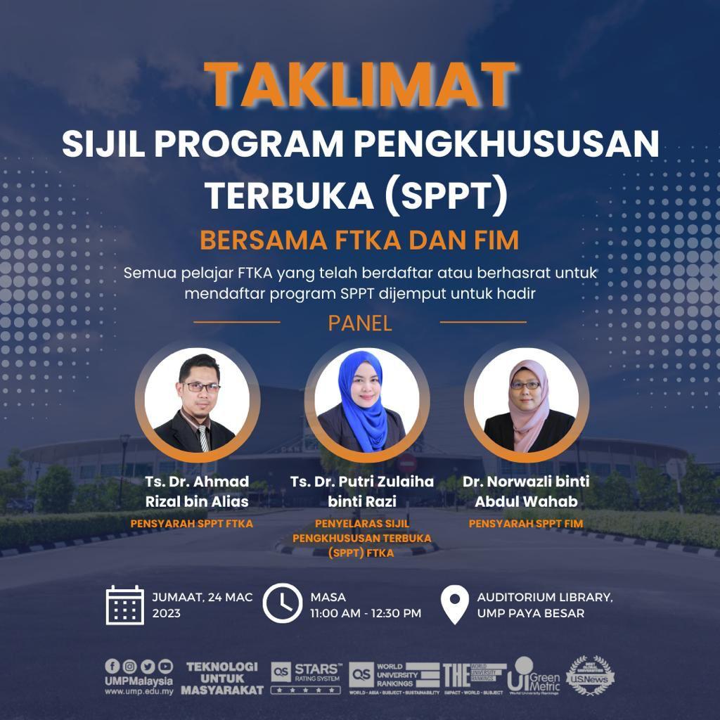FTKA - Faculty of Civil Engineering Technology - Taklimat Sijil Program ...