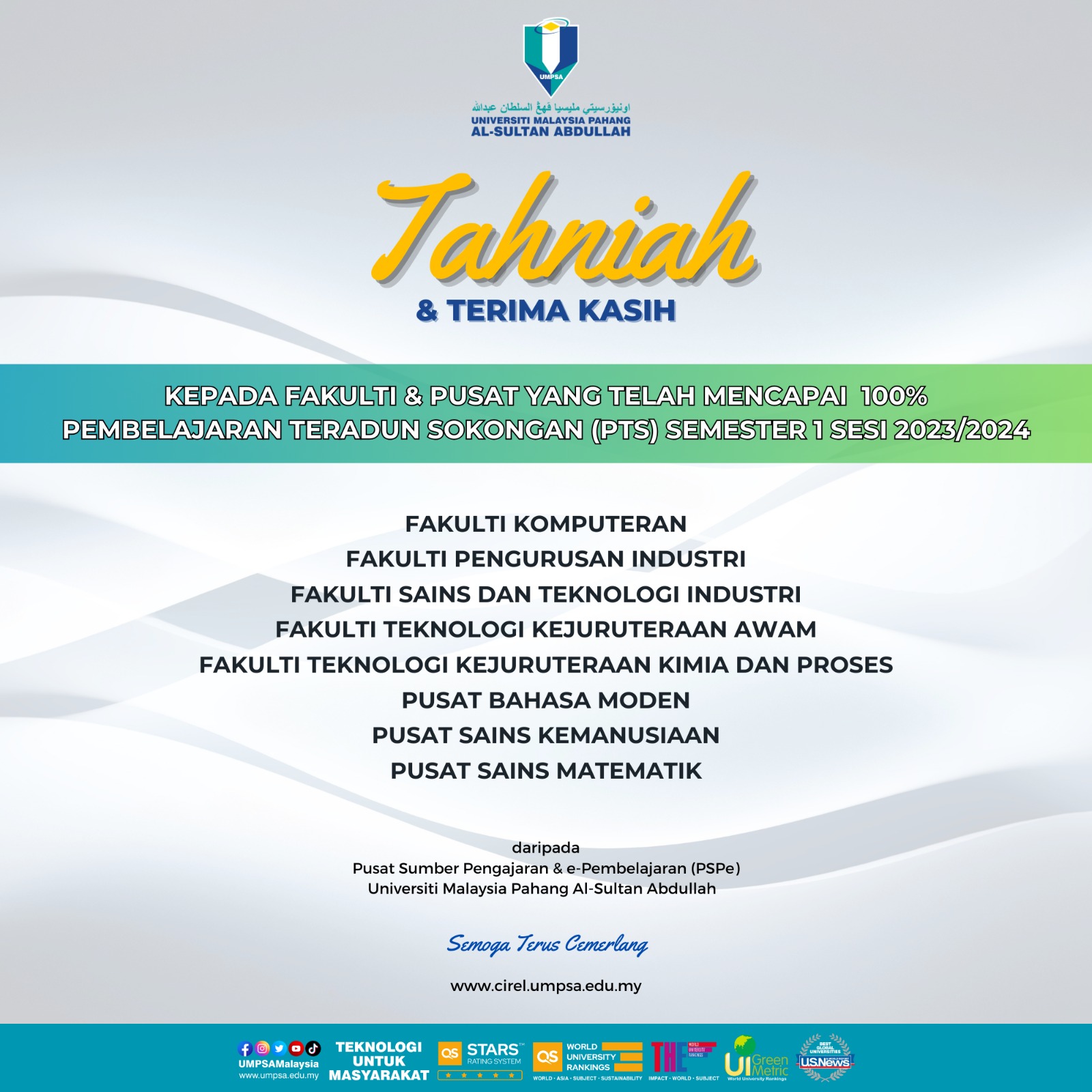 FTKA - Faculty of Civil Engineering Technology - Tahniah diucapkan ...